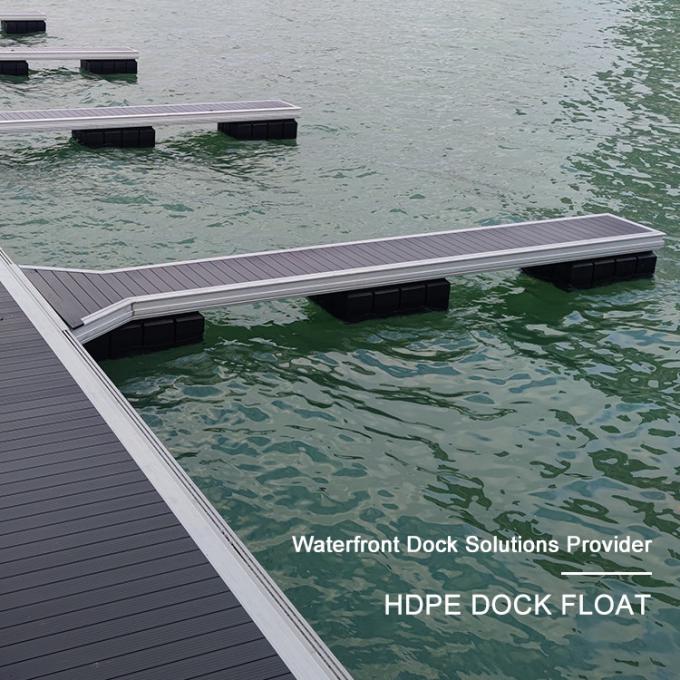 Square Modular Black Color HDPE Floating Pontoon Yacht Jet Ski Dock ...