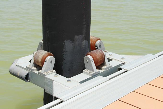 Marina Floating Dock Pile Guide Surface Tolerance Steel Aluminum Pile ...